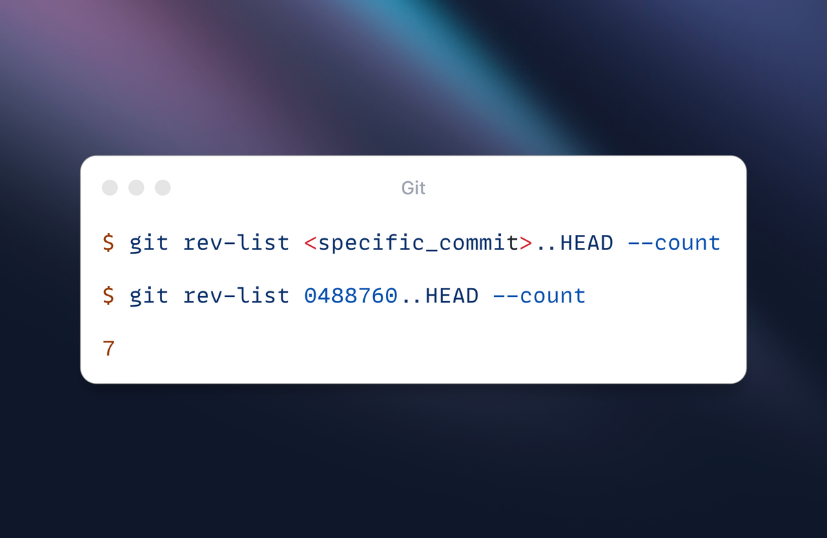 How to Count the Number of Commits After a Specific Commit in Git How to Count the Number of Commits After a Specific Commit in Git