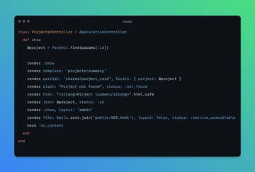 Understanding the Render Method in Rails