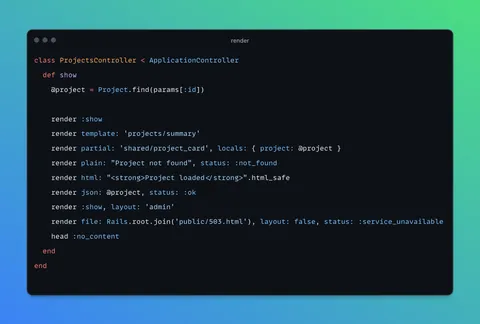 Understanding the Render Method in Rails