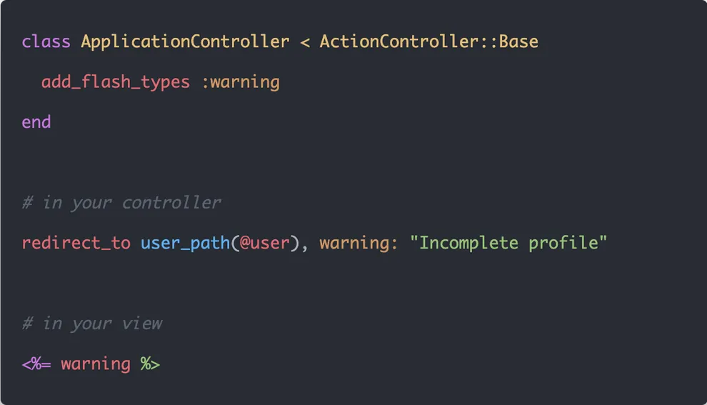 How To Create Custom Flash Types In Rails